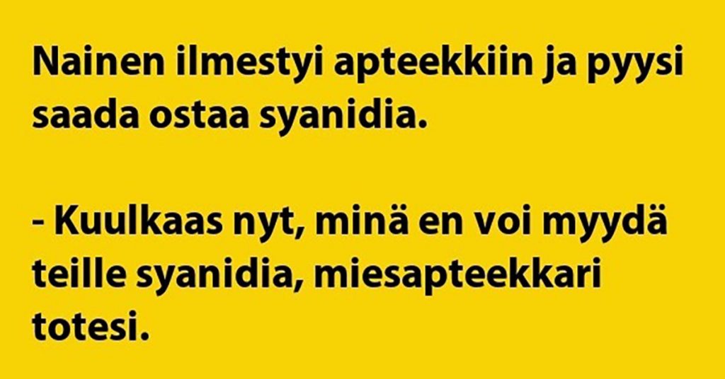 Vitsit: Syanidikaupoilla - Kohokohta.com