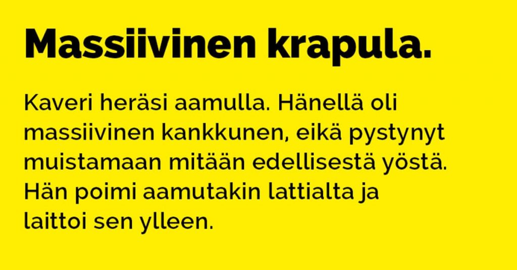 Mikä on krapula-nimesi? Katso syntymäpäiväsi taulukosta ja kommentoi ...